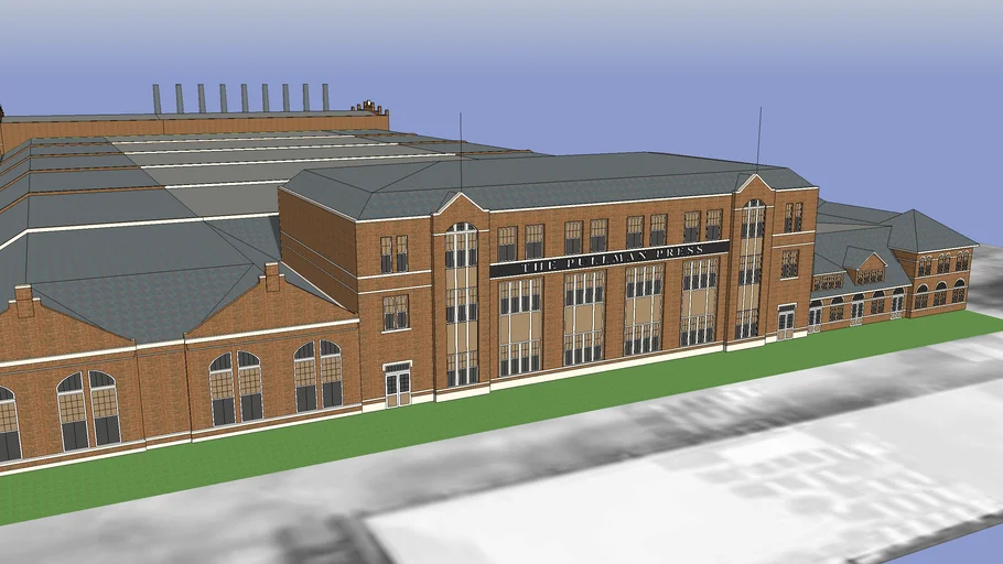 Pullman Palace Car Works: Rear Shops, Press, Art Glass, Kiln Area | 3D ...