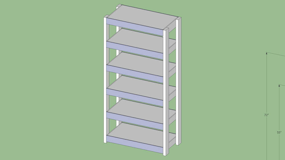 36x18x72 wood shelf | 3D Warehouse