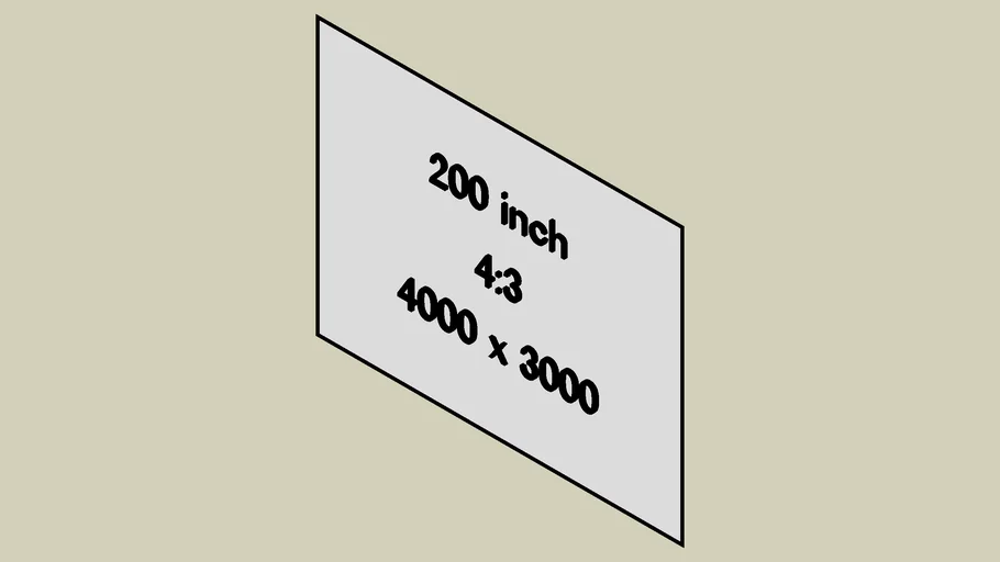 Screen 4:3 200inch | 3D Warehouse