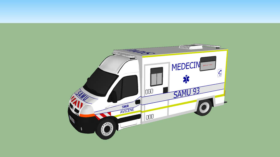 UMH samu 93 sur chassis renault master II. | 3D Warehouse