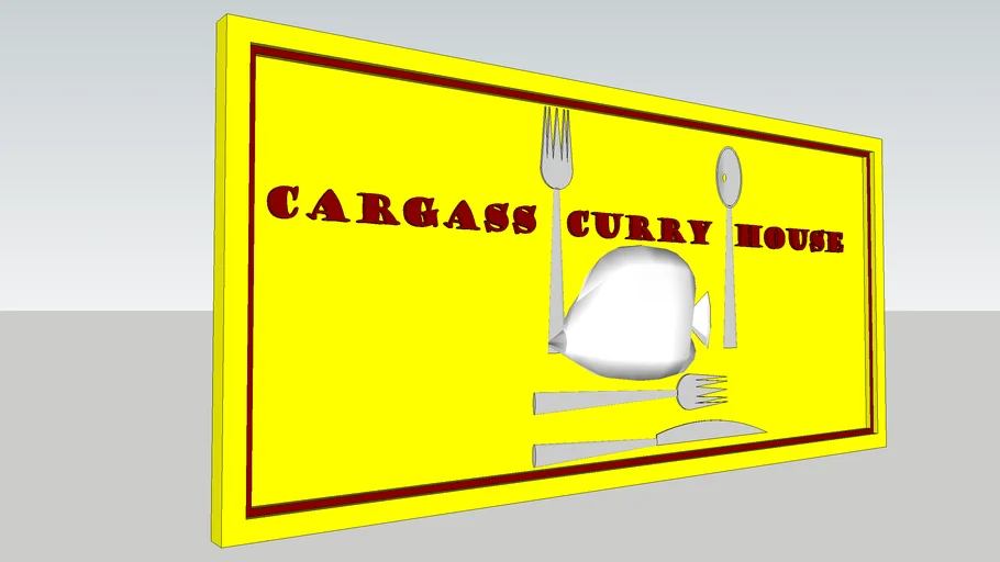 CARGASS Curry House - Signboard | 3D Warehouse