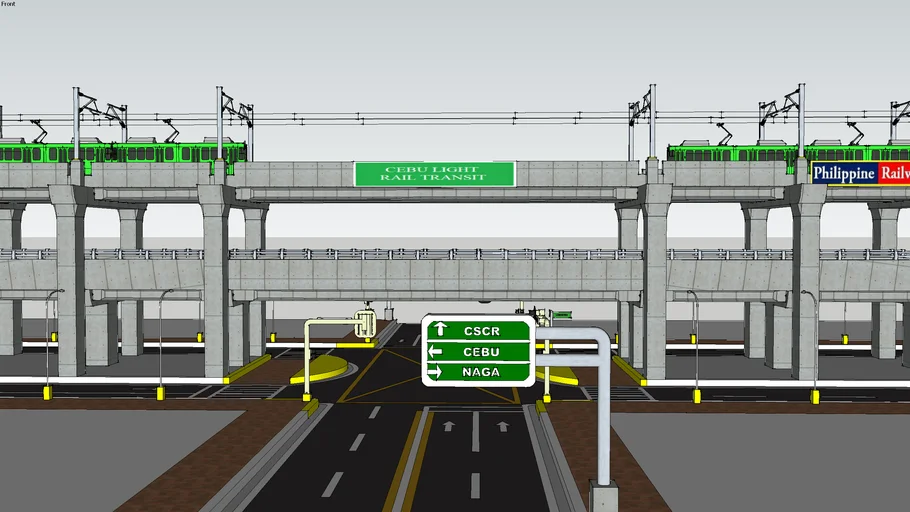 Cebu LRT-1 with Talisay Flyover (Mock up model) | 3D Warehouse