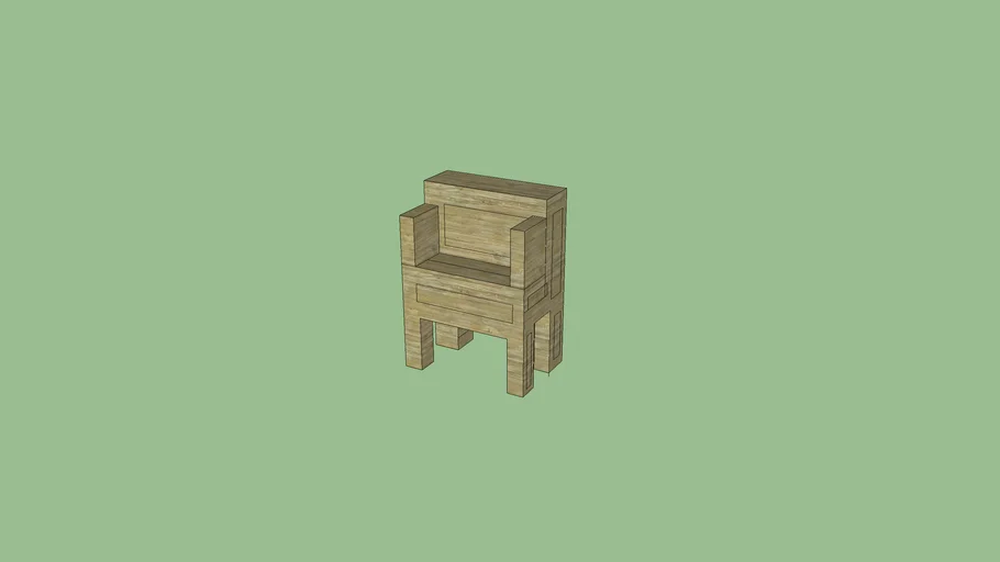 Wooden Box Chair | 3D Warehouse
