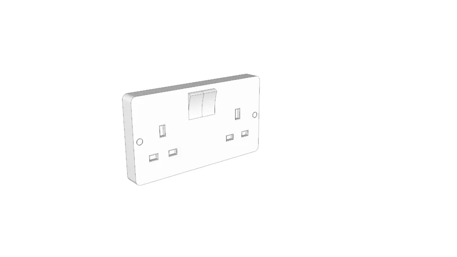 Double Plug Socket | 3D Warehouse