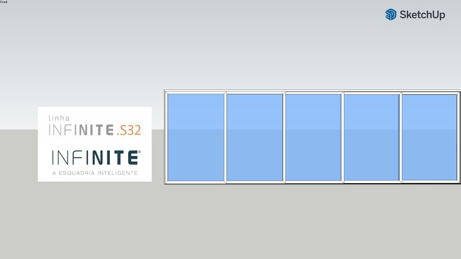 INFINITE.S32 Com 5 Folhas e Trilho Embutido | 3D Warehouse
