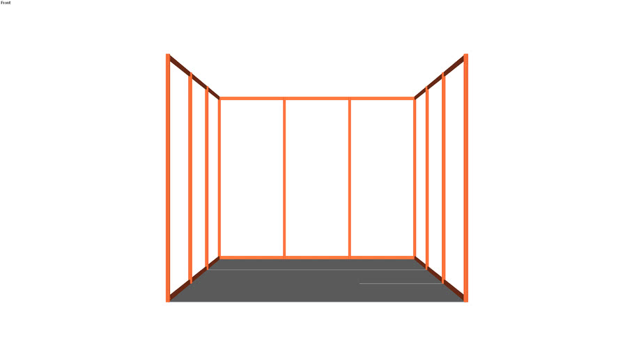 Shell Scheme Booth - 3x3 Inline | 3D Warehouse