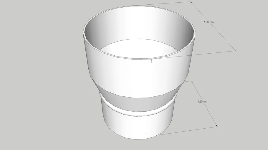 Stove pipe reducer 120-150 | 3D Warehouse