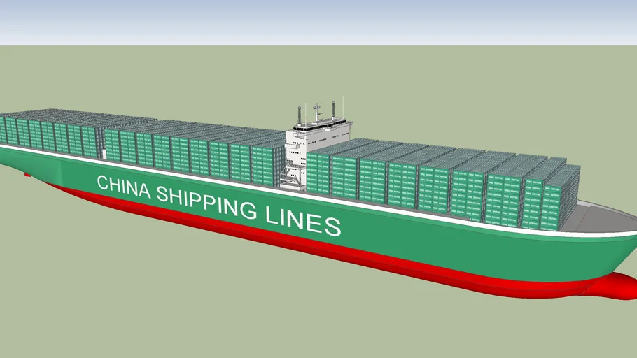 Eco-Friendly Container Ship | 3D Warehouse