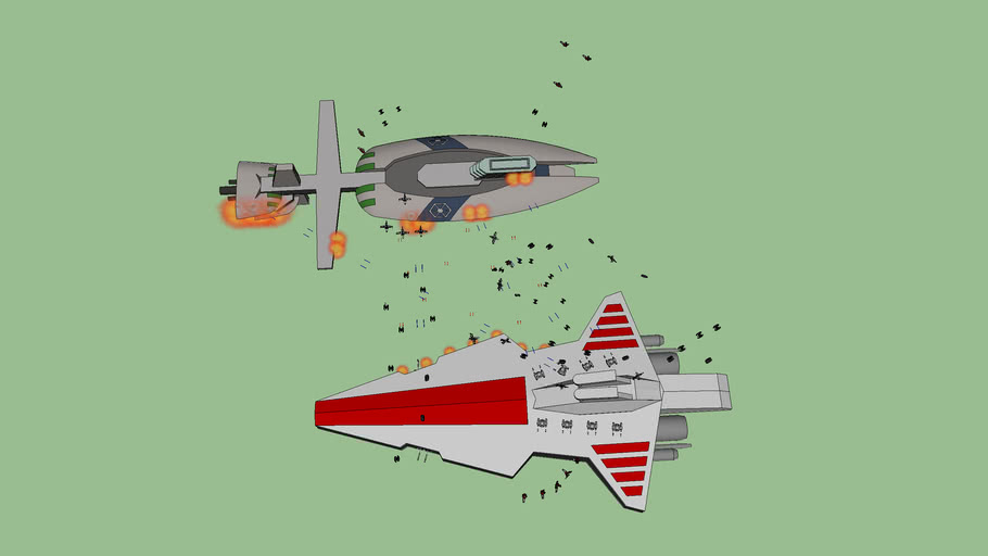 Star Wars Republic Cruiser vs Separatist Frigate | 3D Warehouse