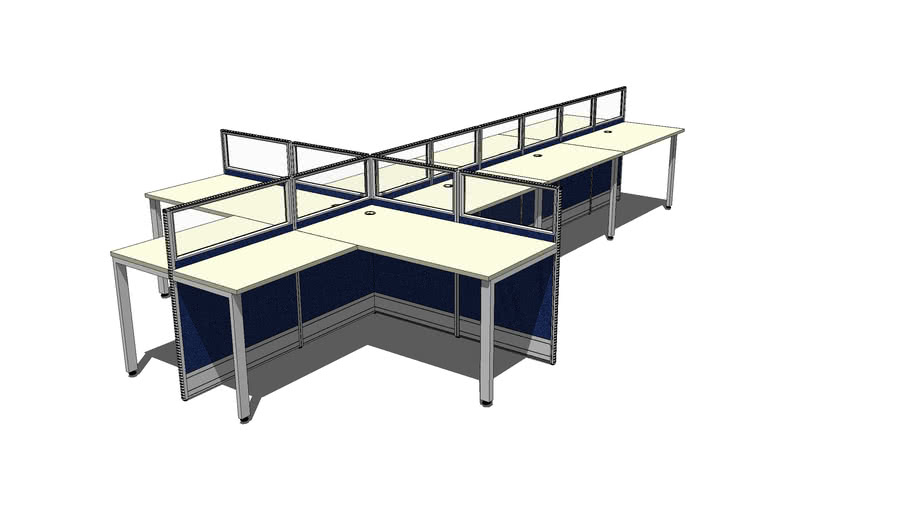 XSlim workstation by VINOTI Office | 3D Warehouse