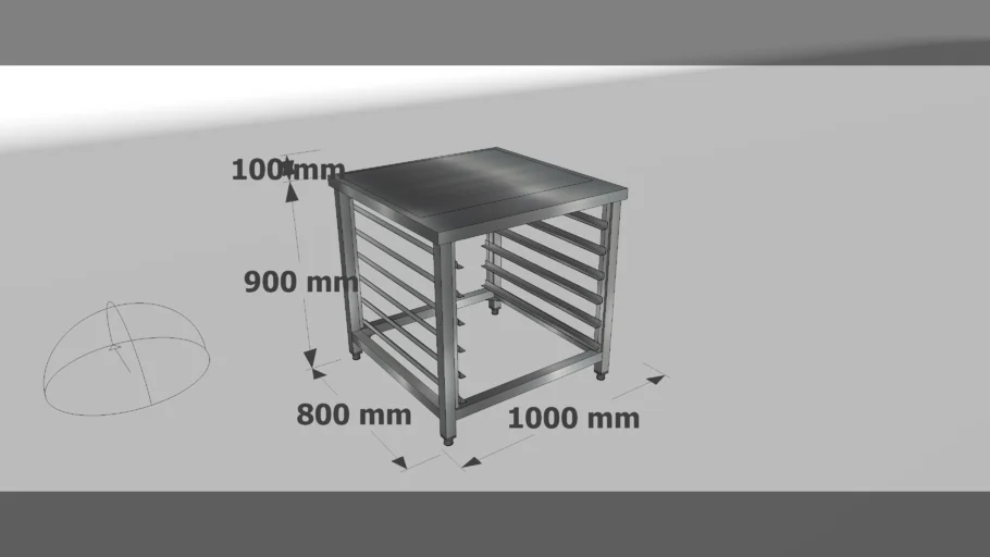 SS KITCHEN TRAY RACK | 3D Warehouse