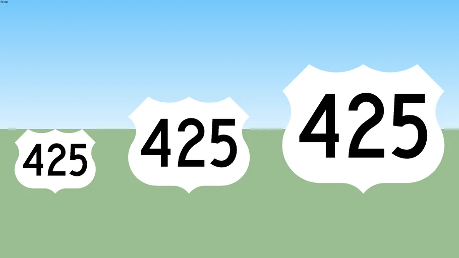 U.S. 425 Sign | 3D Warehouse