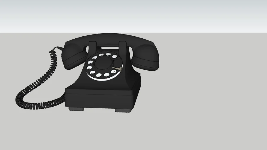 Black antique telephone | 3D Warehouse