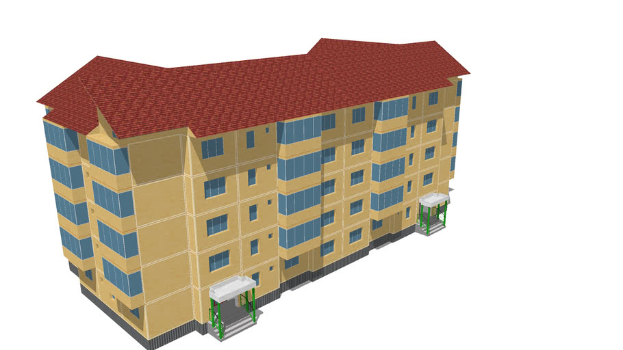 Block of flats in Romania, Fagaras (real scale model) | 3D Warehouse