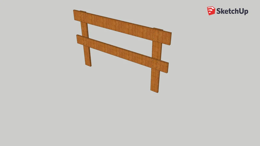 Wooden railing | 3D Warehouse