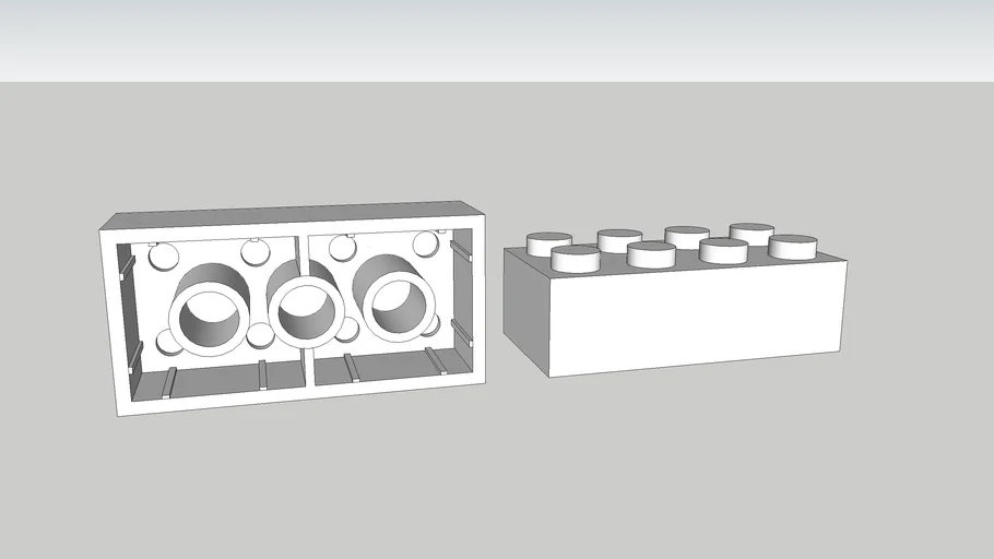 Classic Lego Brick 2x4 (3d printing) | 3D Warehouse