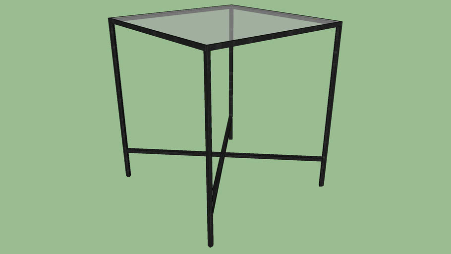 Thaddeus Forged Iron & Glass Square Side Table - Restoration Hardware ...