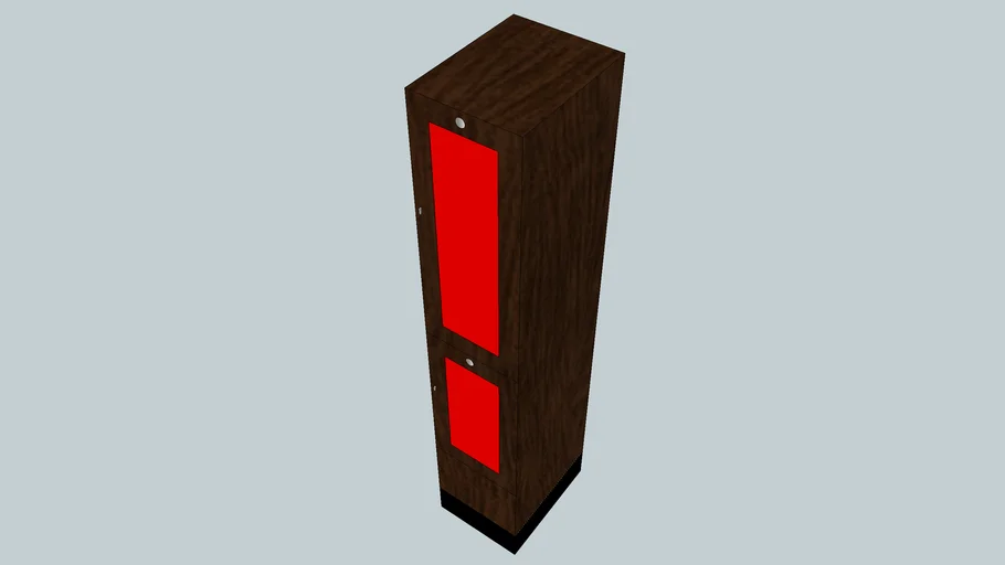 2 Tier Locker with integrated | 3D Warehouse