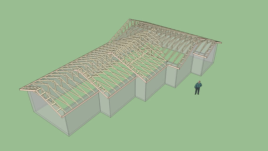 Complex Truss Roof 1 | 3D Warehouse