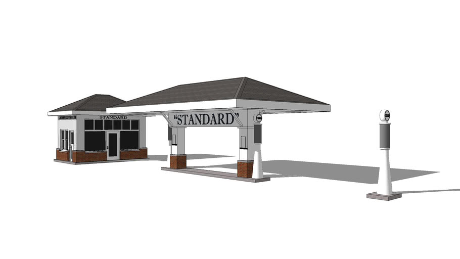 1920s Standard Service Station | 3D Warehouse