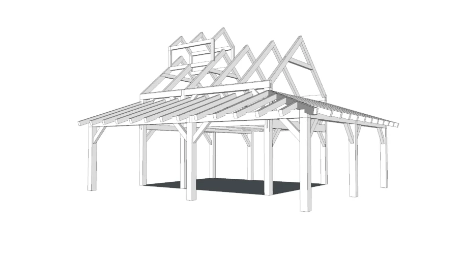 Sugar shack, common rafters | 3D Warehouse