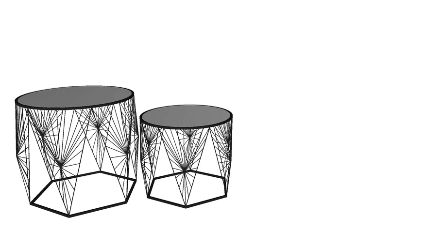 85566 Side Table Cobweb Black (2-Set) | 3D Warehouse