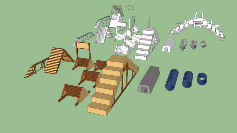 Dog obstacle course military | 3D Warehouse