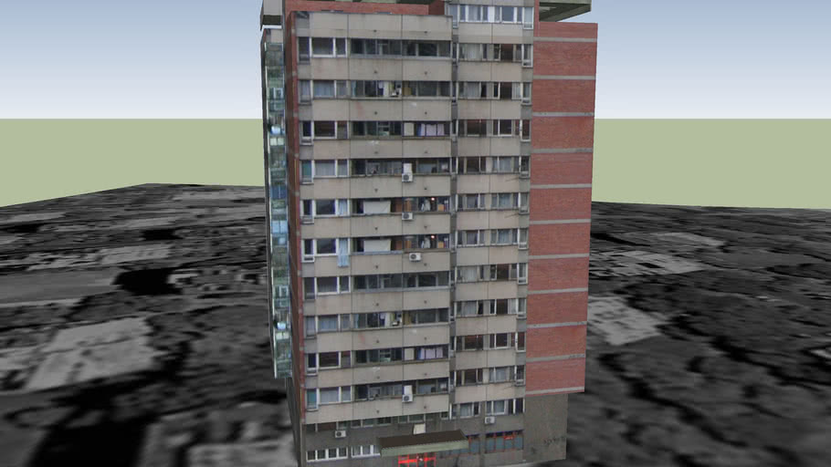 Blok 45, Jurija Gagarina br. 261, Novi Beograd | 3D Warehouse