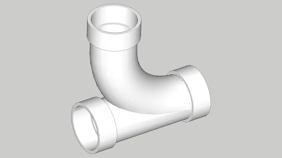3in PVC DWV Wye | 3D Warehouse