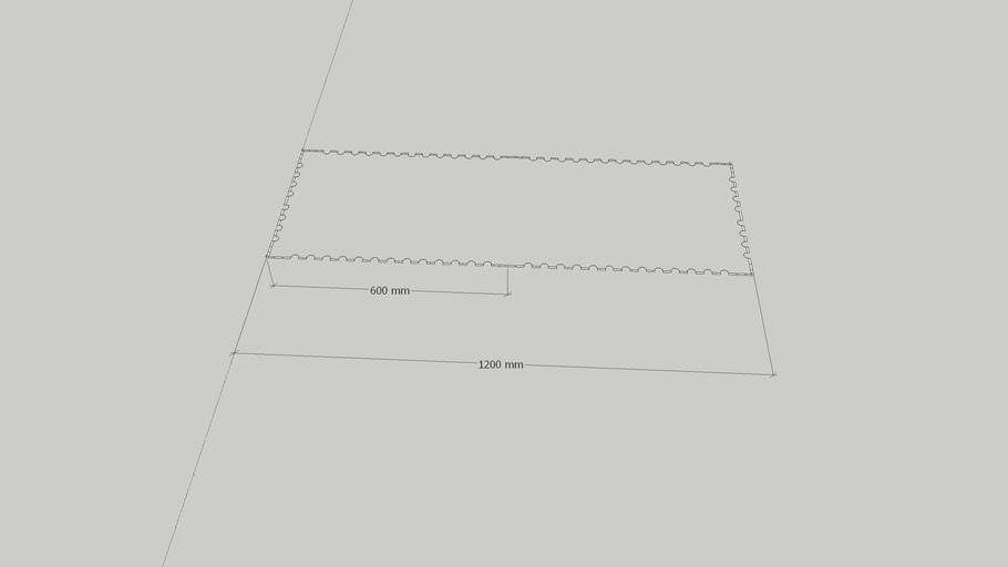 1200mm by 435mm finger joint | 3D Warehouse