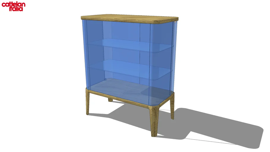 Cattelan Italia Chantal glass showcase | 3D Warehouse