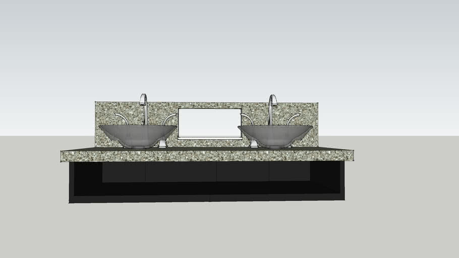 Double floating vanity | 3D Warehouse