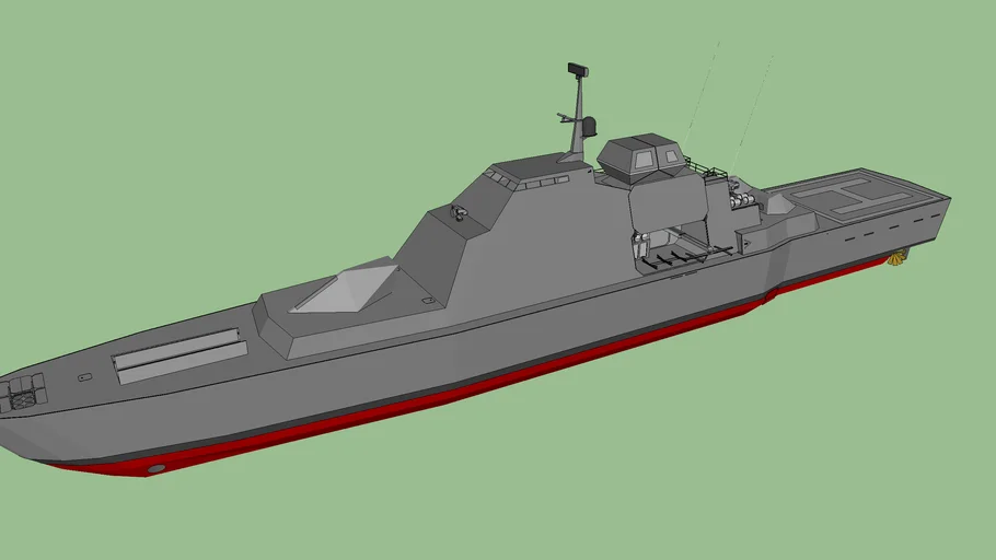 Fictional Stealth Frigate | 3D Warehouse