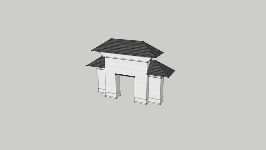 BEDMaR & SHI_The bali villas_Main pedestrian entry gate | 3D Warehouse