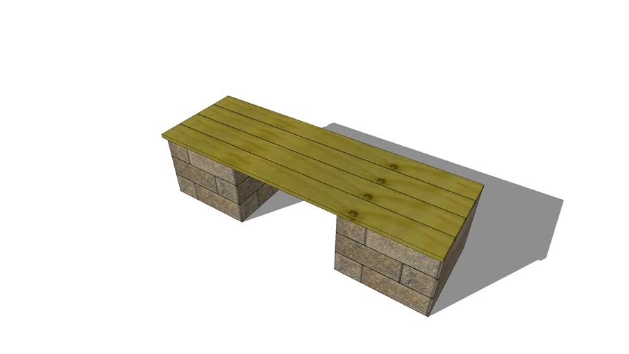 Allan Block Elements - Basic Bench | 3D Warehouse