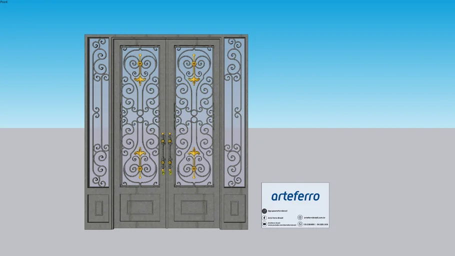 porta duas folhas arteferro | 3D Warehouse