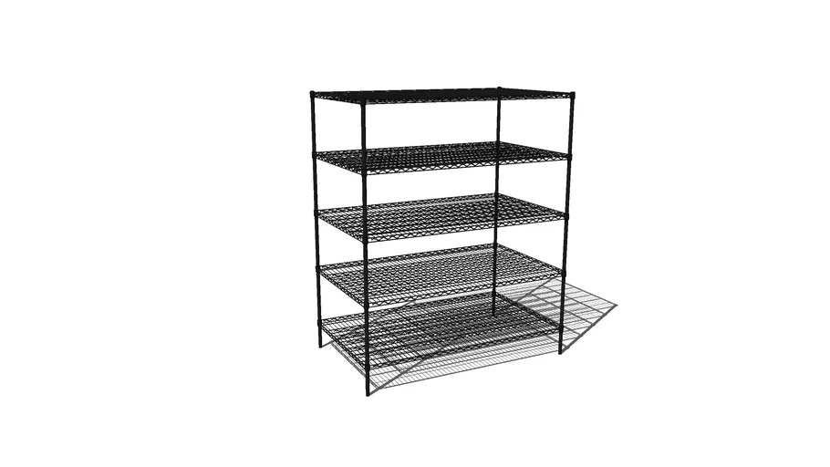 36”x60”x72” - Freestanding Wire Shelving System | 3D Warehouse