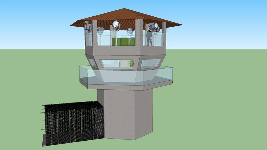 GaurdTower_HighSecurityBackSideCageEntry | 3D Warehouse