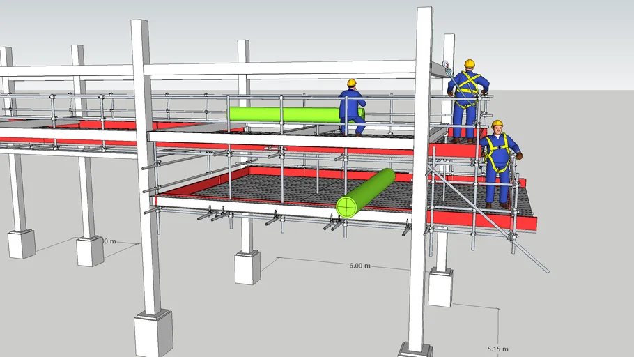 CUB 100PR Slung Scaffold | 3D Warehouse