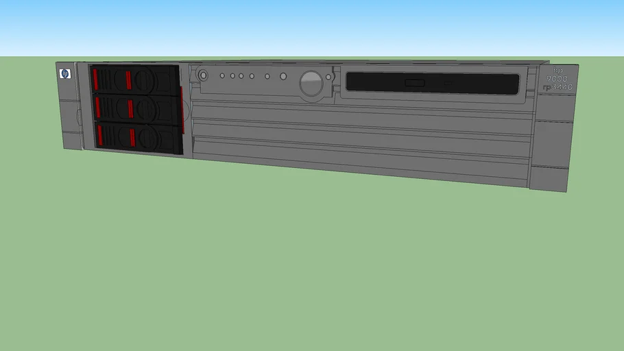 HP 9000-RP3440 rackmount server computer | 3D Warehouse