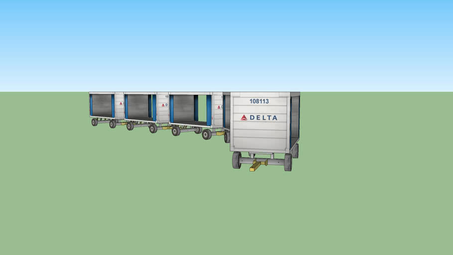 Baggage Cart Delta | 3D Warehouse