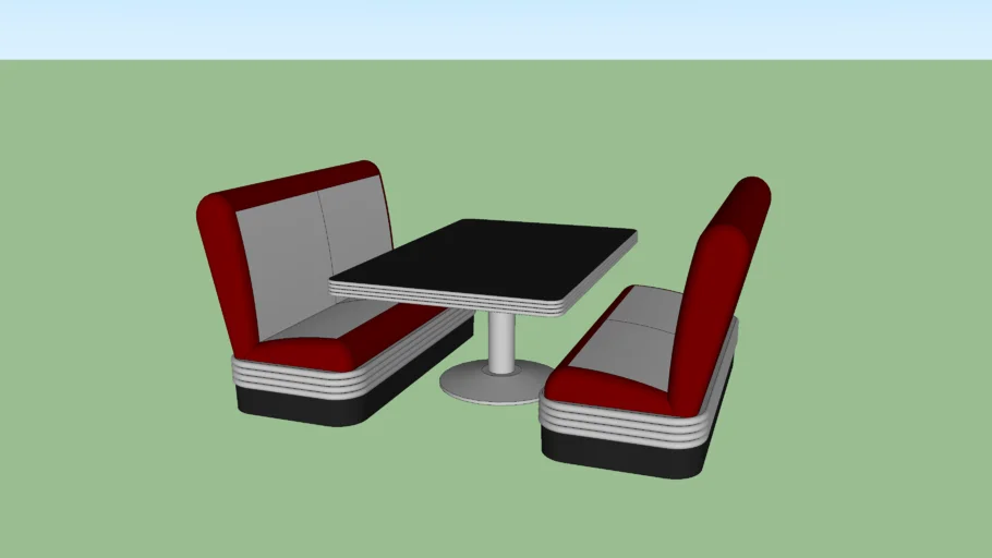 Diner Booth Seats | 3D Warehouse