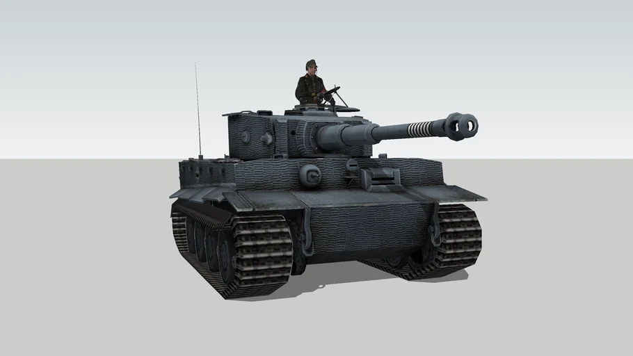 WW2 German Tiger Tank - Grey Set 01 | 3D Warehouse