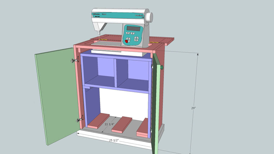 Sewing Cabinet - Open | 3D Warehouse