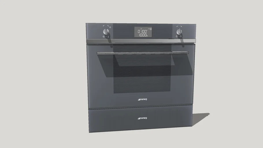 SMEG (Linea) oven 45cm SF4102 (silver) + lade 15cm | 3D Warehouse