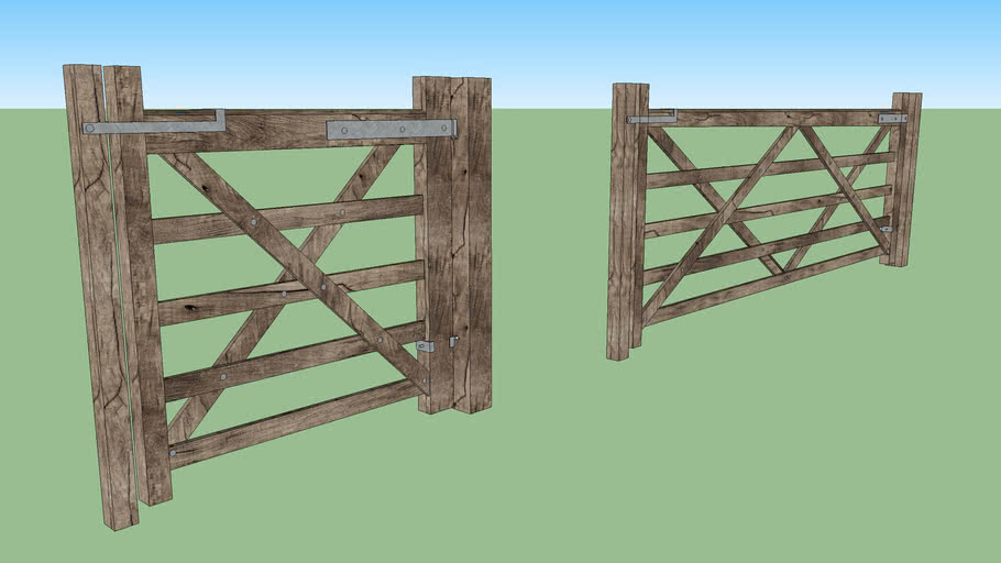 GATE WOOD SINGLE AND DOUBLE | 3D Warehouse