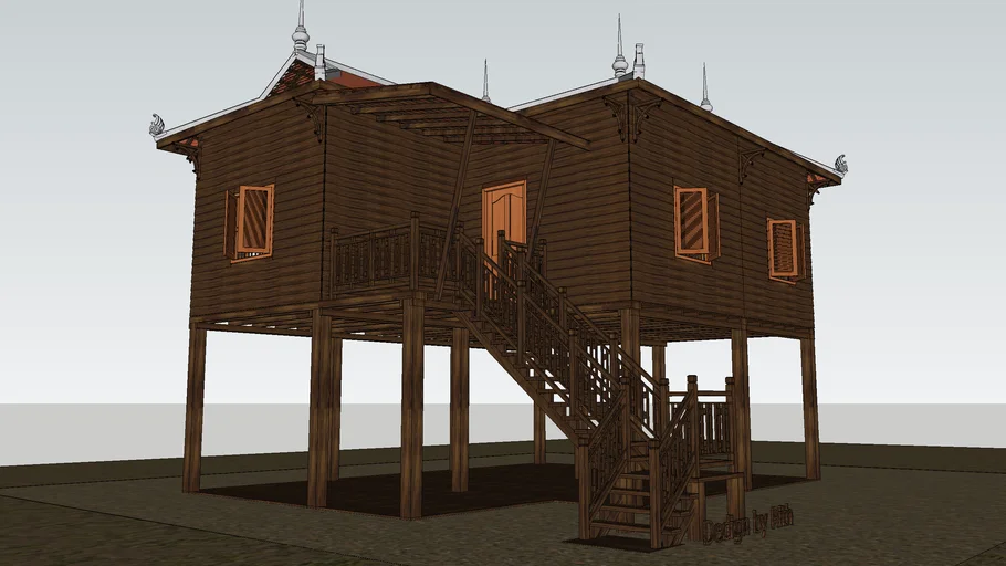 Khmer House រោងឌឿងក្លាយ Design by Prak Chandarith | 3D Warehouse