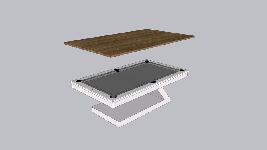 Mesa de Sinuca e Jantar BLACKBALL ZEUS | 3D Warehouse