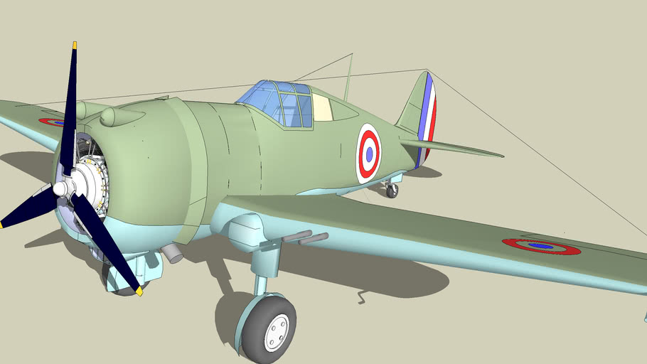 ww2 fighter (Curtiss Hawk) | 3D Warehouse