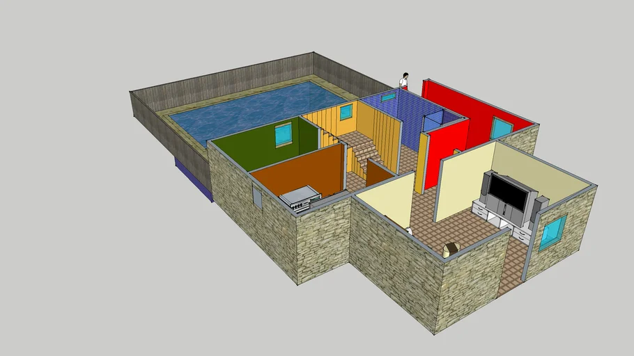 furnished walk in house | 3D Warehouse